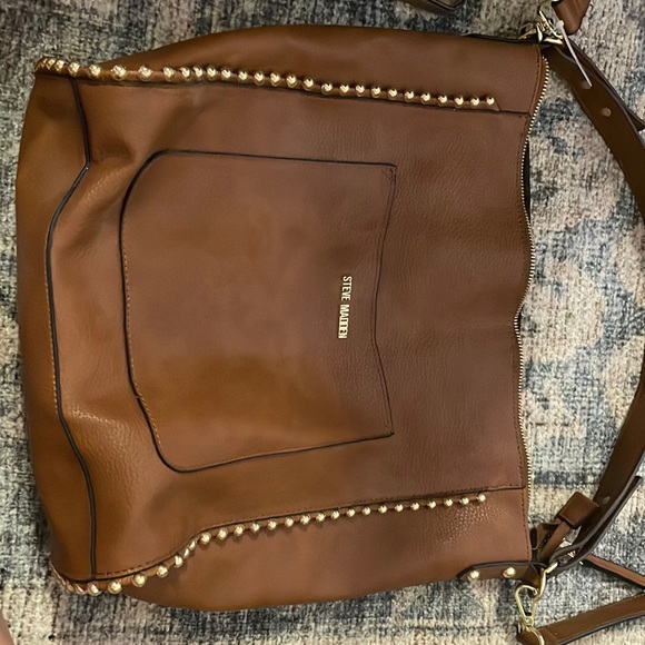 Steve Madden | Bags | Steve Madden Very Large Purse Faux Brown Leather ...
